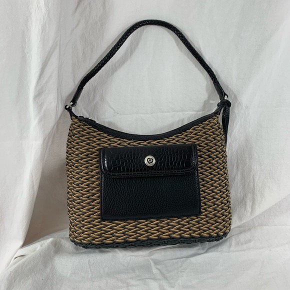 Brighton | Bags | Brighton Woven Raffia Straw And Leather Trim Bag ...